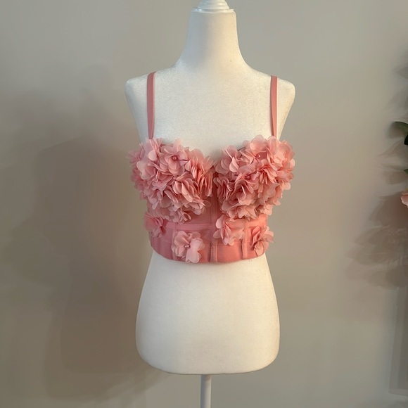 Chicwish | Tops | Pearly Petal Bustier Crop Top Chicwish | Poshmark